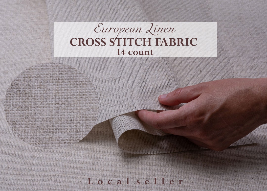 Zele Nava / Linen Cross Stitch Fabric / Linen Aida Fabric / 14 Count ...