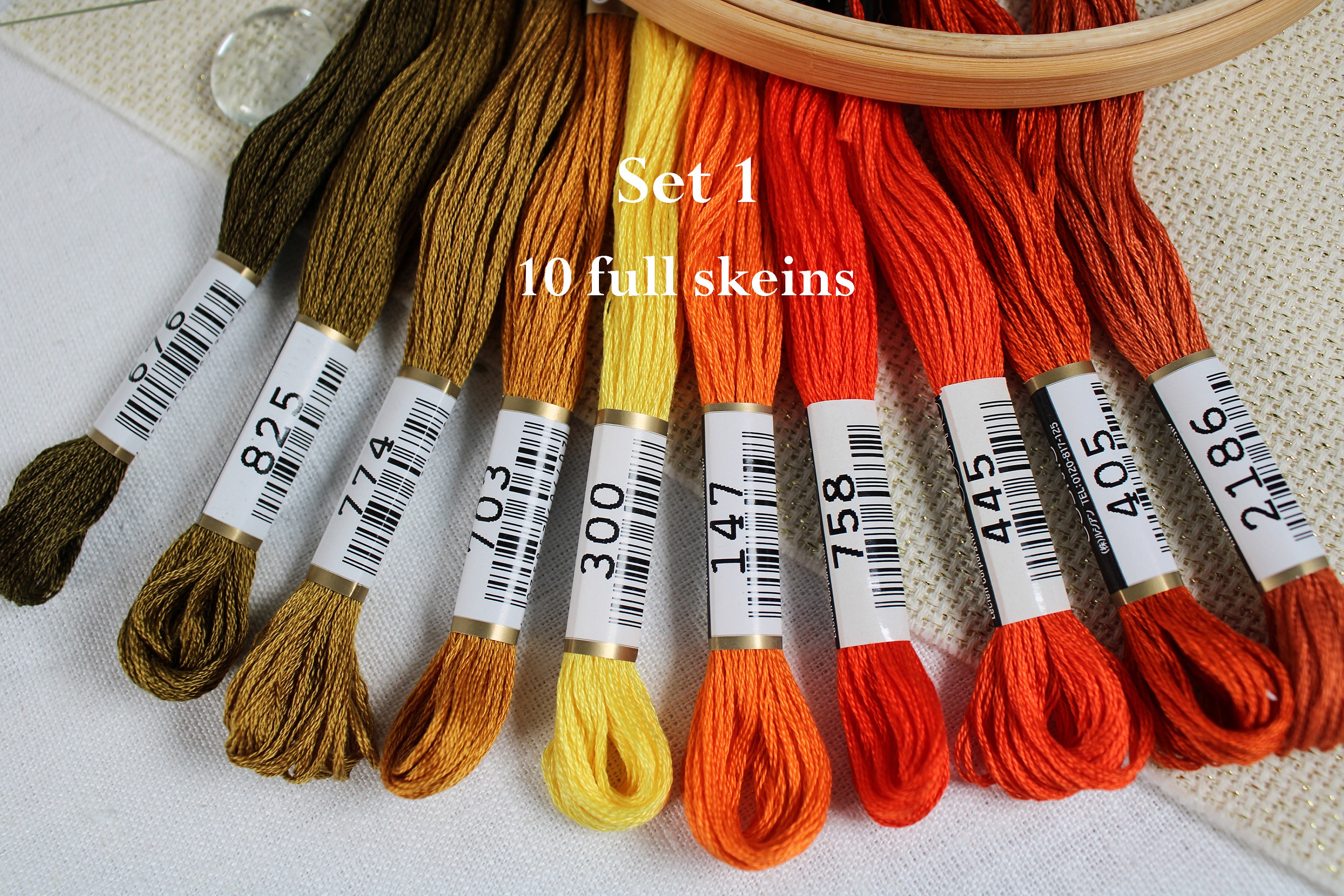 FALL Colors COSMO Embroidery Floss Bundles / Cosmo Thread Set Needles ...
