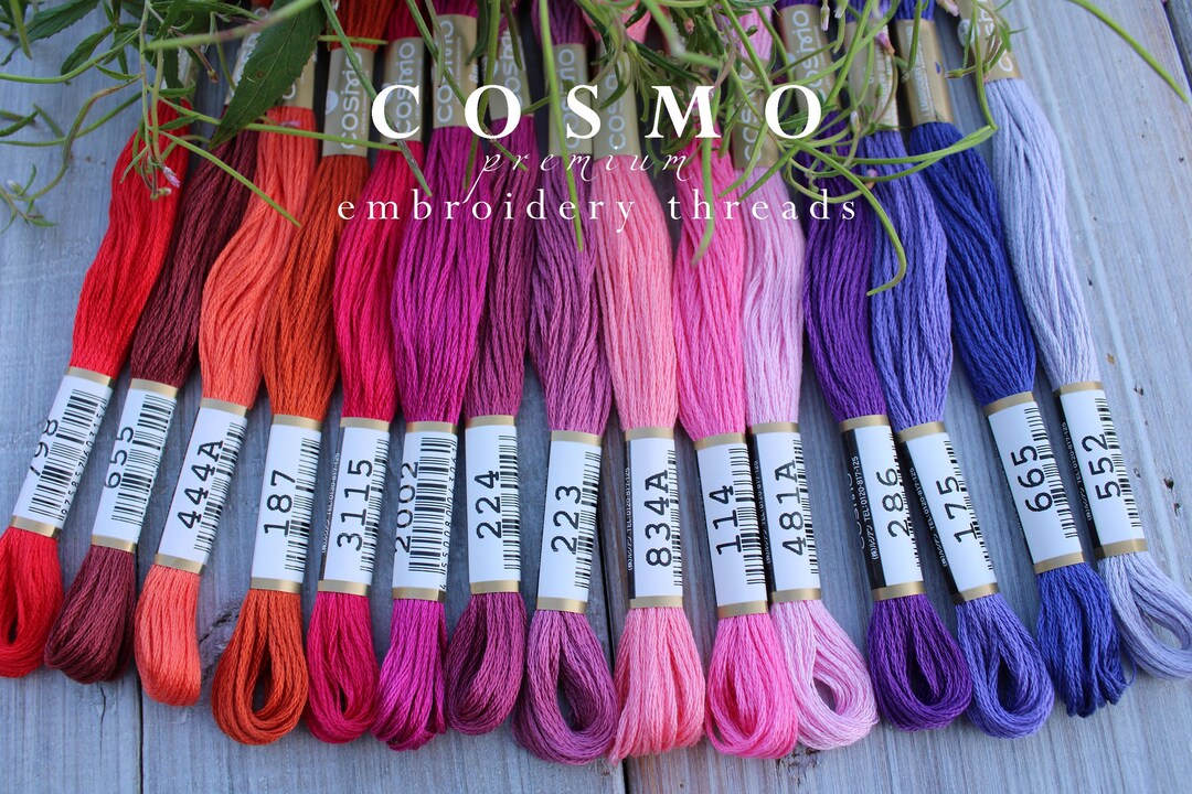 COSMO Floss / Cosmo Thread Set of 15 Skeins / COSMO Embroidery Floss ...