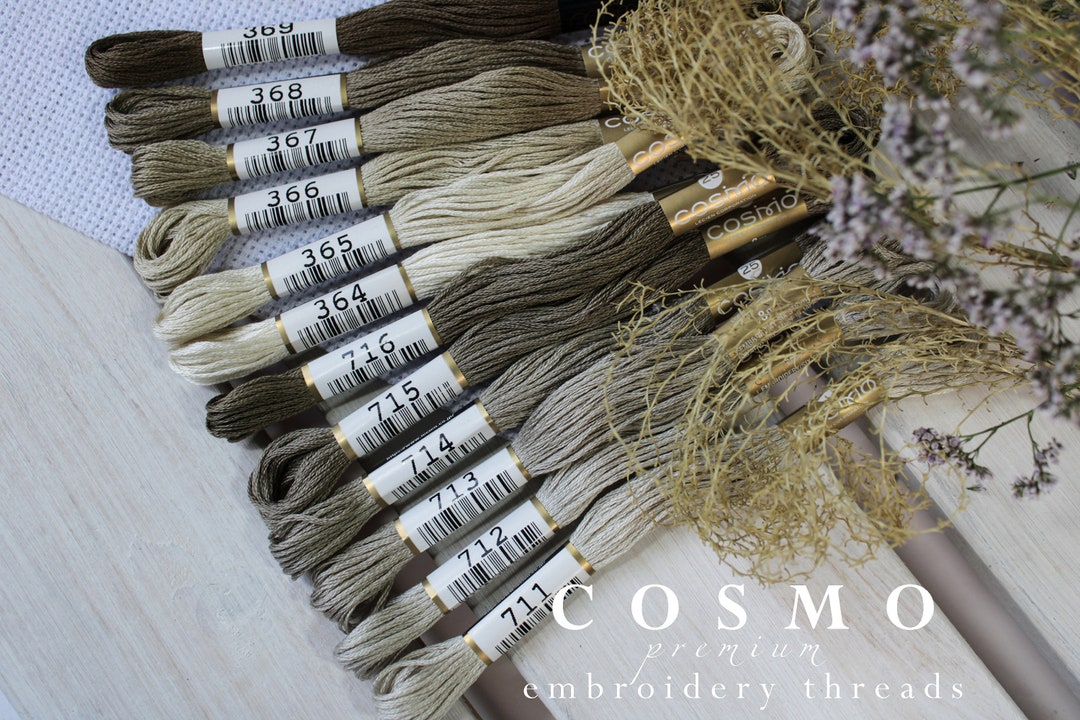 12 Skeins COSMO Embroidery Floss Bundle / Cosmo Thread Set of 12 Pcs ...