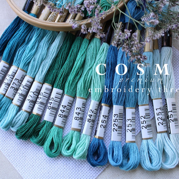 Teal Embroidery Floss - Etsy