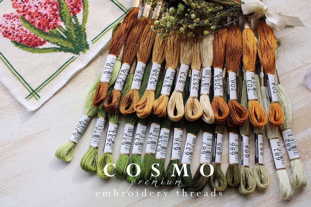 28 Skeins COSMO Embroidery Floss Bundle / Cosmo Thread Set of 28 Pcs ...