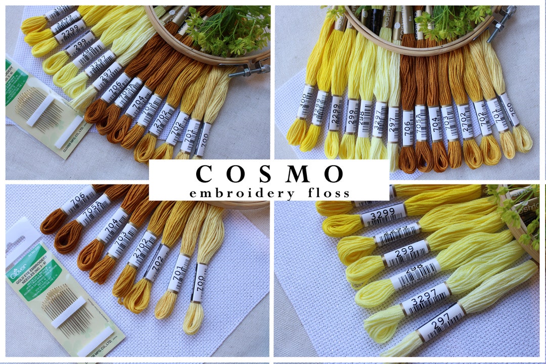 COSMO Embroidery Floss Bundles / Cosmo Thread Set + Needles Set / Cosmo ...