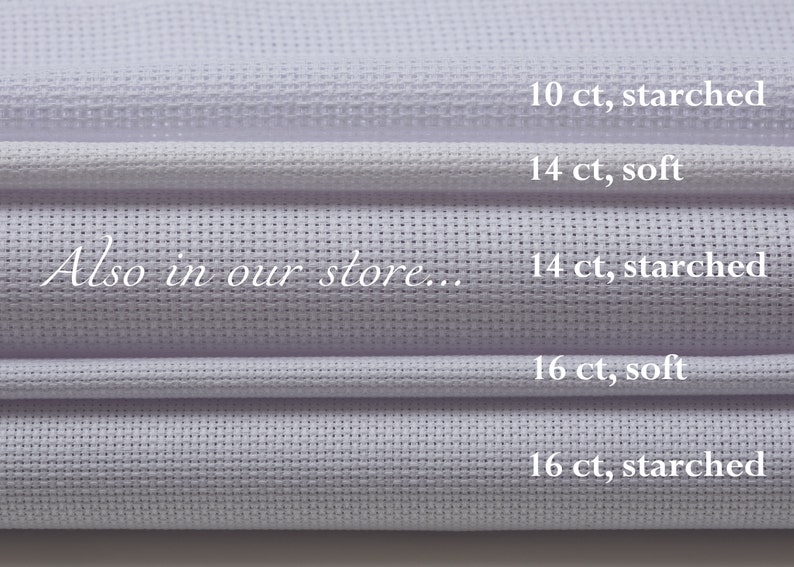 Zelenava / Starched White Aida Cloth 14 Count / 10 Count Aida / 16 ...
