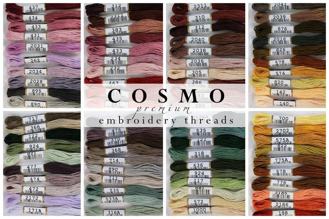 COSMO Floss / Cosmo Thread Set of 10 Skeins / COSMO Embroidery Floss ...