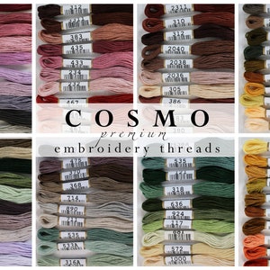 COSMO Floss / Cosmo Thread Set of 10 Skeins / COSMO Embroidery Floss ...
