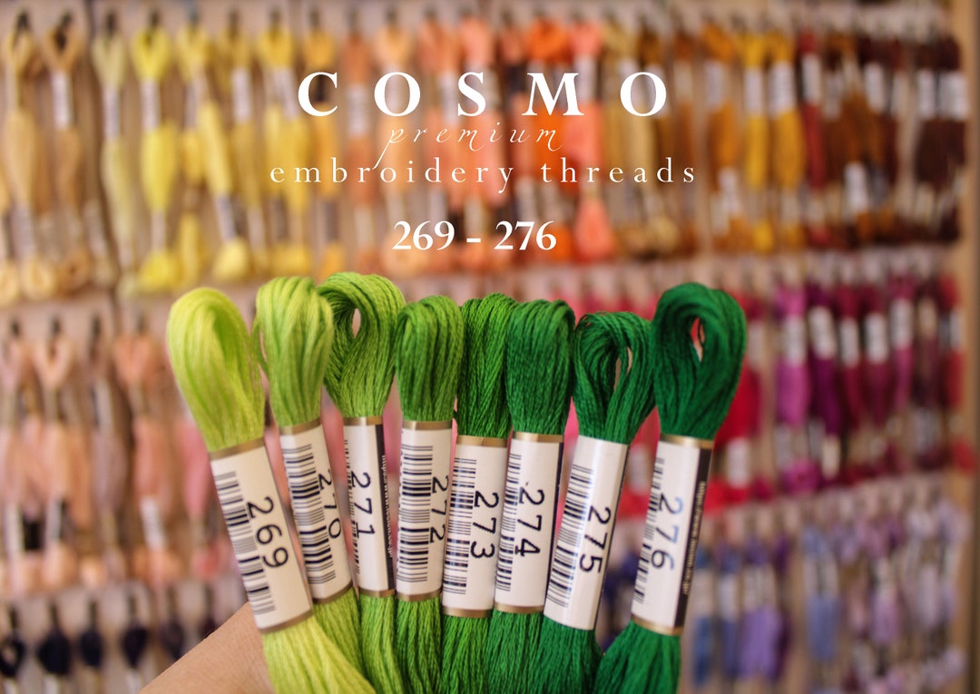8 Skeins COSMO Embroidery Floss Bundle 269-276 / Cosmo Thread Set of 8 ...