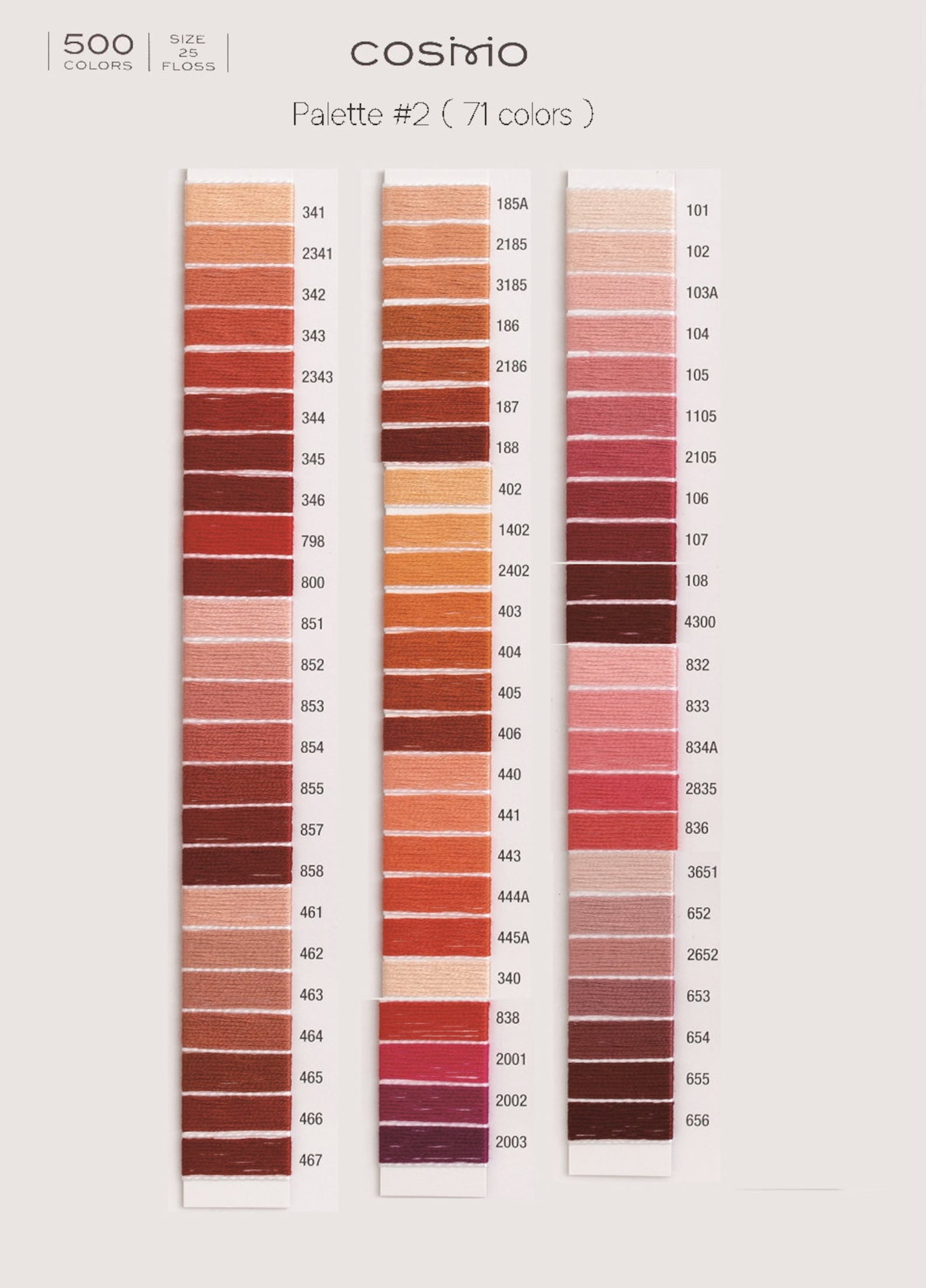 COSMO Embroidery Floss / Cosmo Thread Full Set 500 Colors / COSMO ...