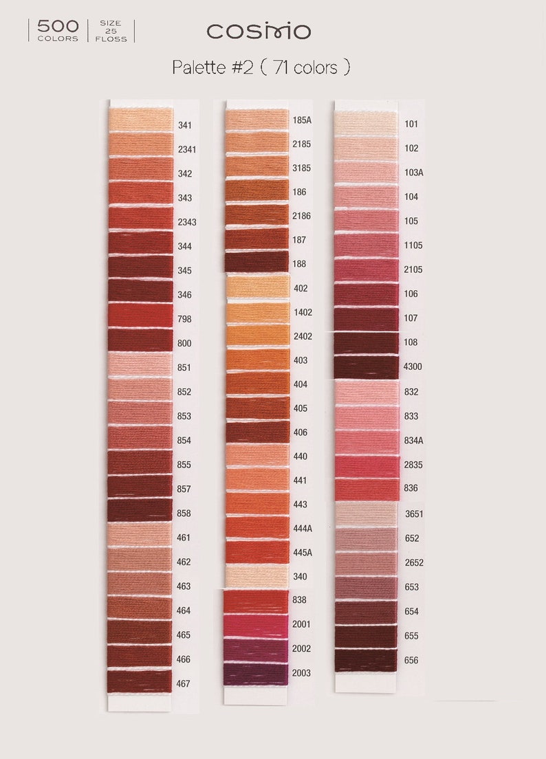 COSMO Embroidery Floss / Cosmo Thread Full Set 500 Colors / COSMO ...