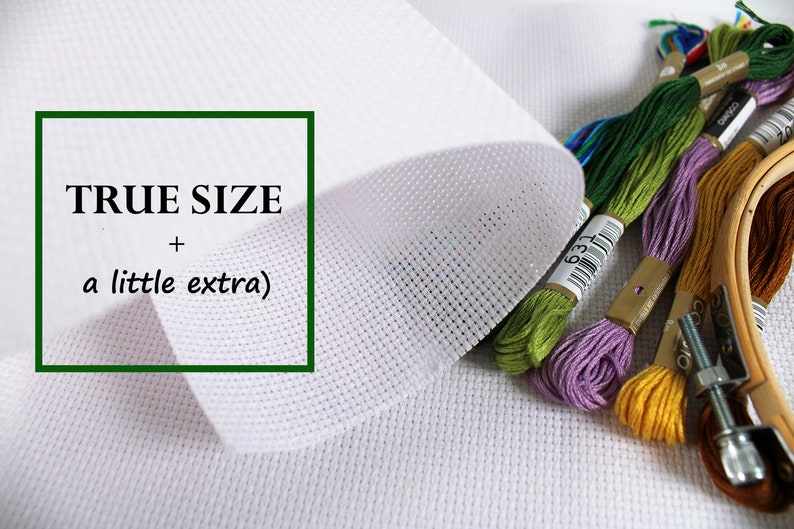 Zelenava / Starched White Aida Cloth 14 Count / 14 Ct Aida Cross Stitch ...