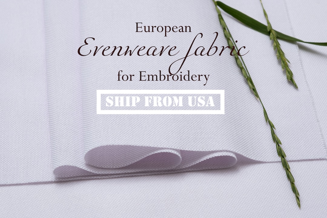White Evenweave Cross Stitch Fabric / 32 Count Evenweave Fabric / 32 ...