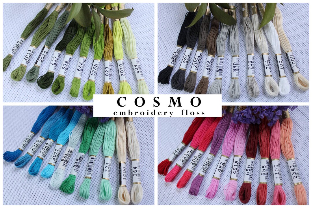 COSMO Embroidery Floss Bundle / COSMO Floss #25 / Cosmo Thread Set of ...