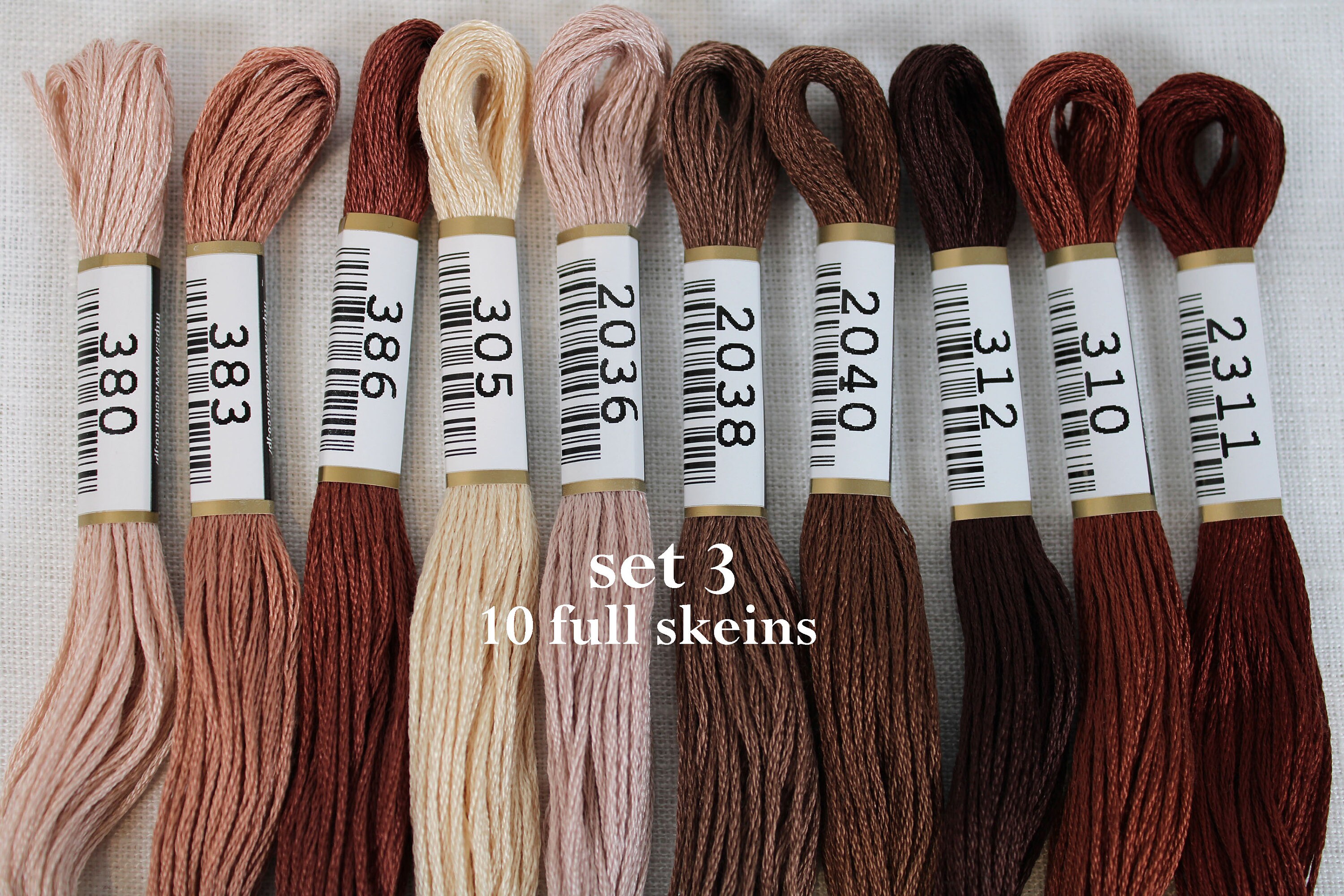 COSMO Floss / Cosmo Thread Set of 10 Skeins / COSMO Embroidery Floss ...