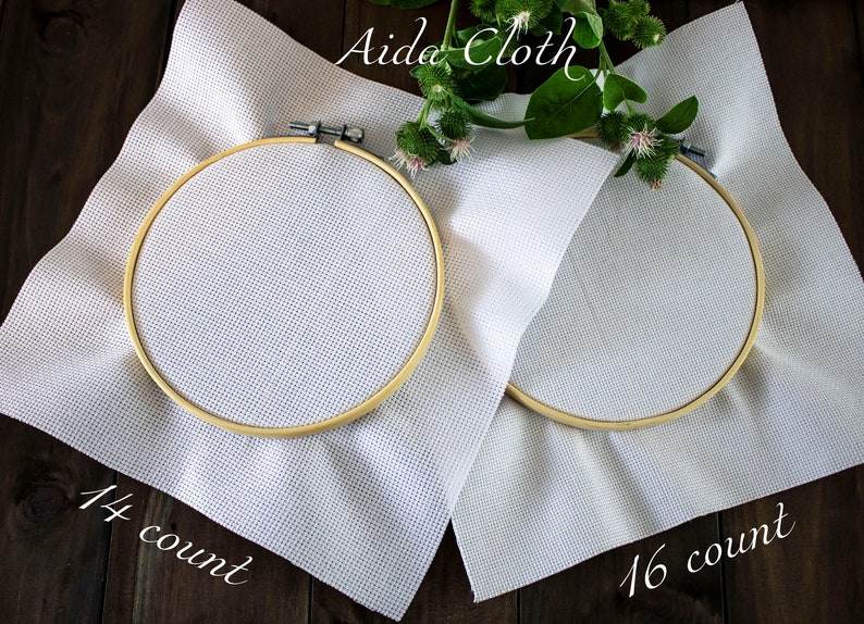 Zelenava / Starched White Aida Cloth 14 Count / 10 Count Aida / 16 ...