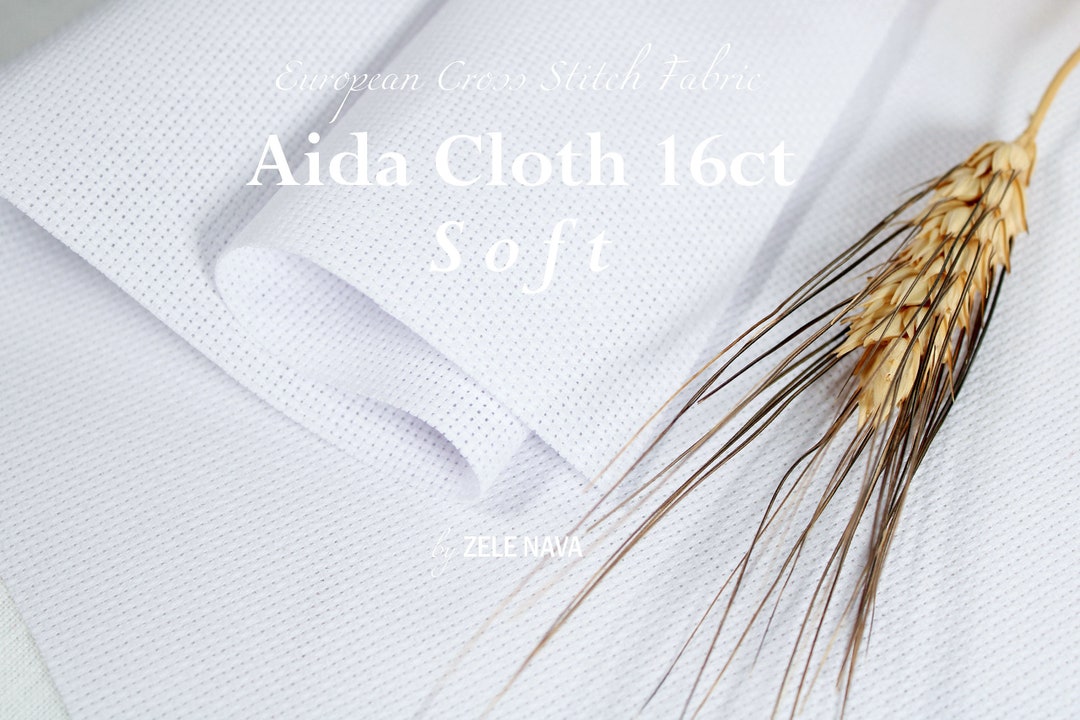 Zelenava / Premium Quality SOFT Aida Cloth 16 Count / White Aida Fabric ...