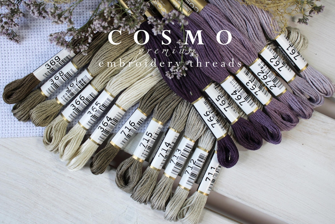 COSMO Embroidery Floss Bundle / Cosmo Thread Set of 19 Pcs / Cosmo ...