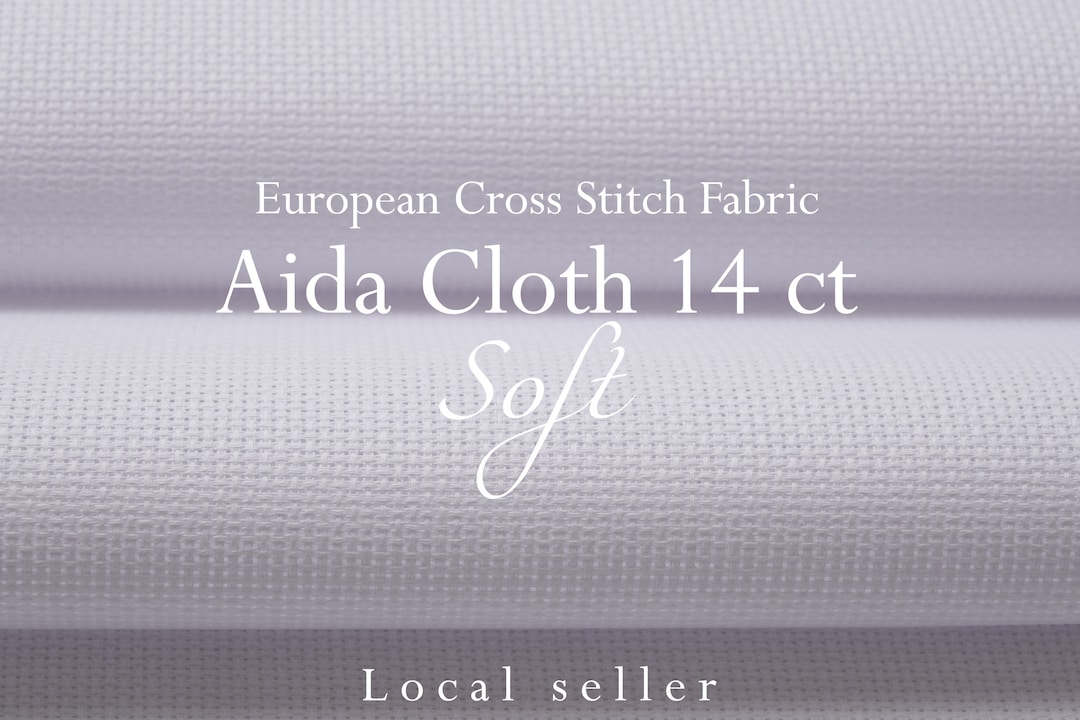 Zelenava / SOFT Aida Cloth 14 Count / White Aida Fabric / 100% Cotton ...