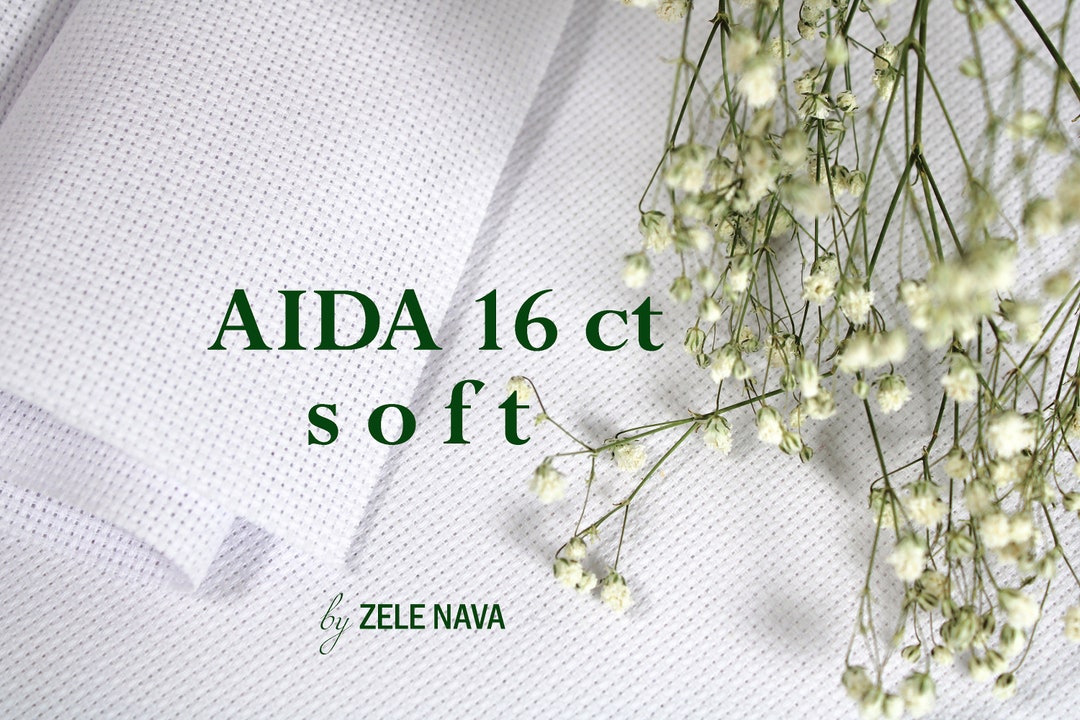 16ct Quality Aida / SOFT Aida Cloth 16 Ct / White Aida Fabric for Cross ...