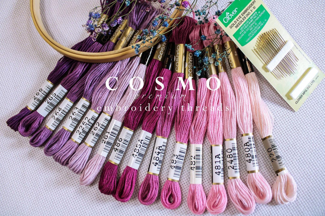 COSMO Embroidery Floss Bundles / Cosmo Thread Set + Needles Set / Cosmo ...