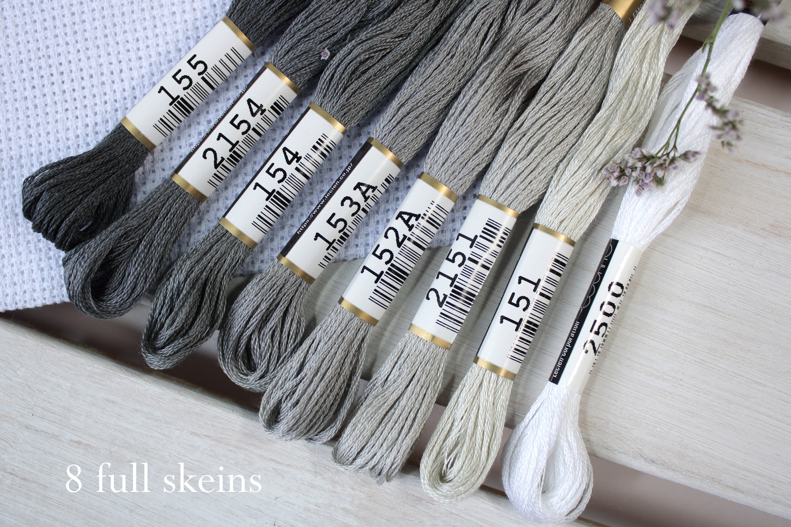 8 Skeins COSMO Embroidery Floss Bundle / Cosmo Thread Set of 8 - Etsy