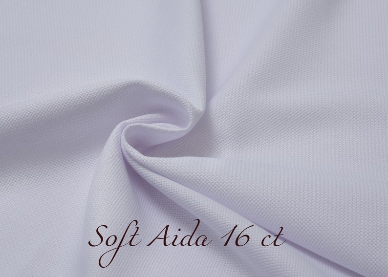 Zelenava White AIDA Cloth 16 Count 100% Cotton Cross Stitch Fabric 16 ...