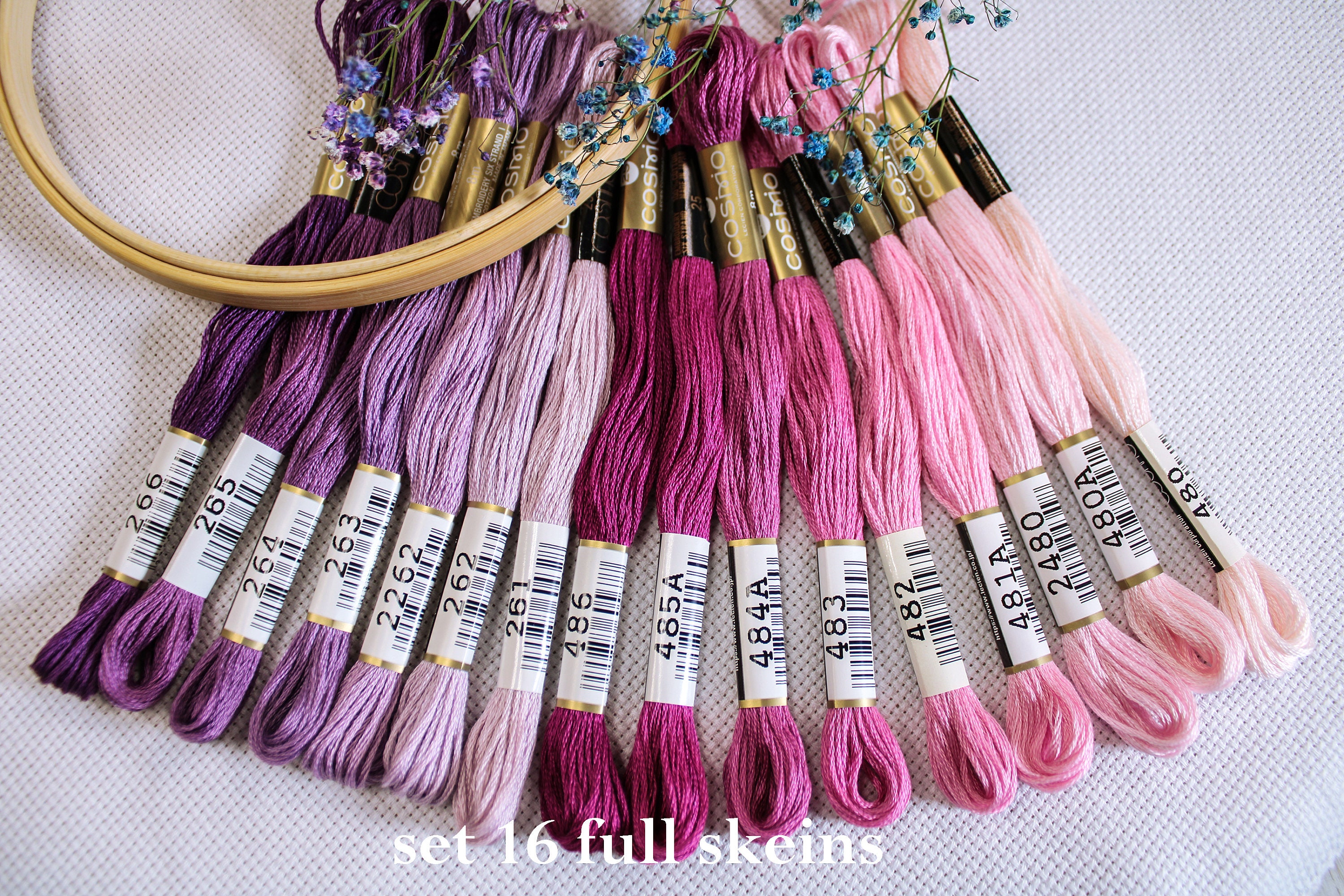 COSMO Embroidery Floss Bundles / Cosmo Thread Set Needles Set / Cosmo ...