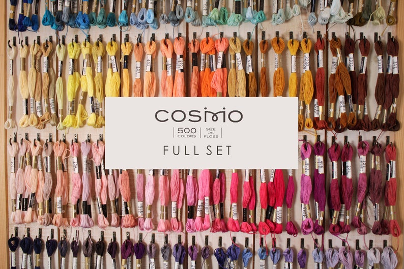 COSMO Embroidery Floss Full Set 500 Colors / Hand Embroidery Thread - Etsy
