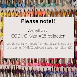 COSMO Embroidery Floss #25 / CUSTOM Cosmo Thread Set / COSMO Embroidery ...