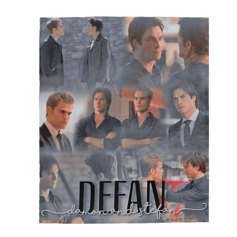 Defan Duo/ Damon Salvatore & Stefan Salvatore Velveteen Plush Blanket ...