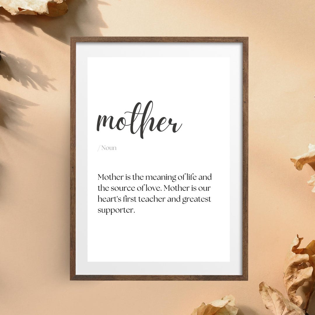 Mother's Day, Mom Definition, Printable Wall Art, Digital Download, Mom ...