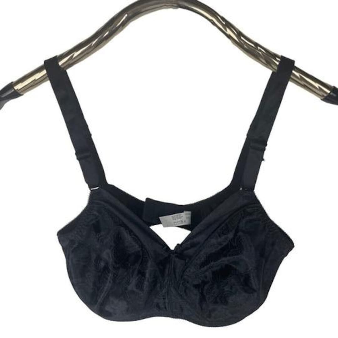 American Vintage BALI Black Satin Balconette Style Bra Size 38C - Etsy