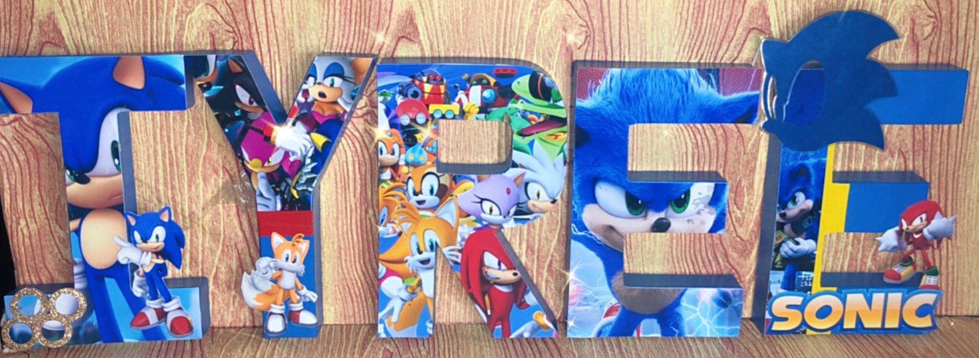 Custom SONIC Letters 3D Letters Birthday Party Paper Mache - Etsy