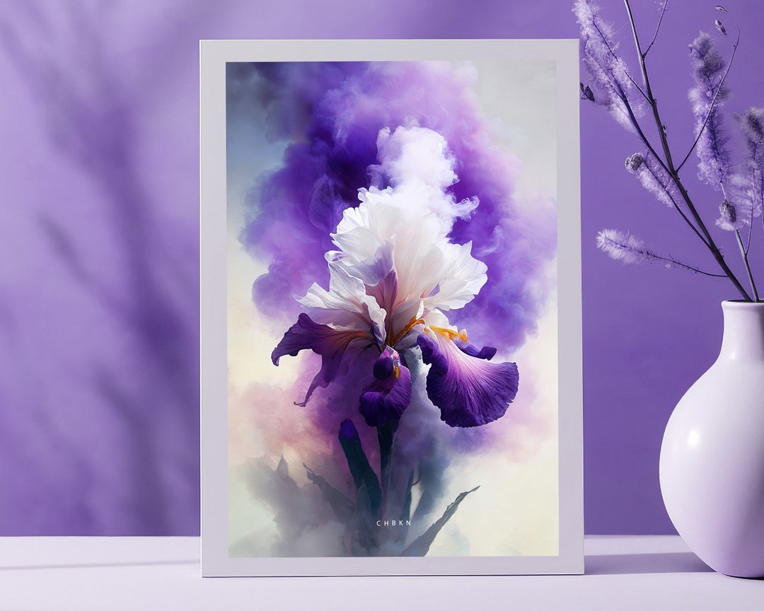 Irises Ephemeral Whispers. Floral Design for Prints and Other Decor ...