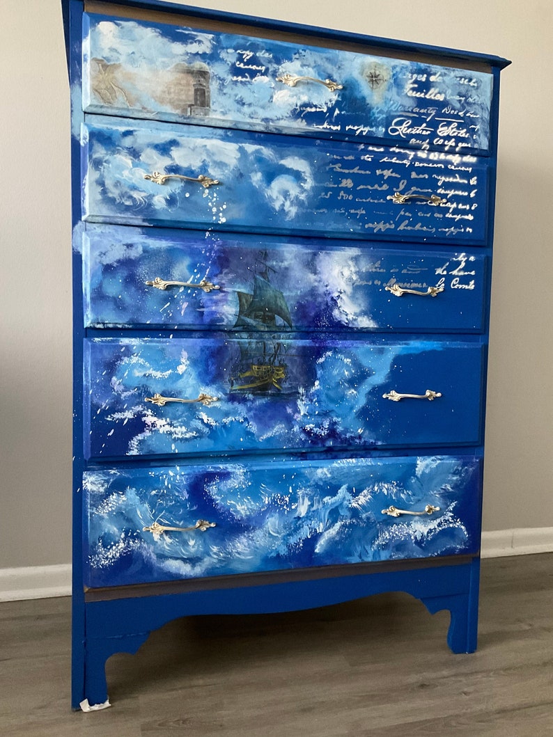 Hand Painted Dresser - Etsy