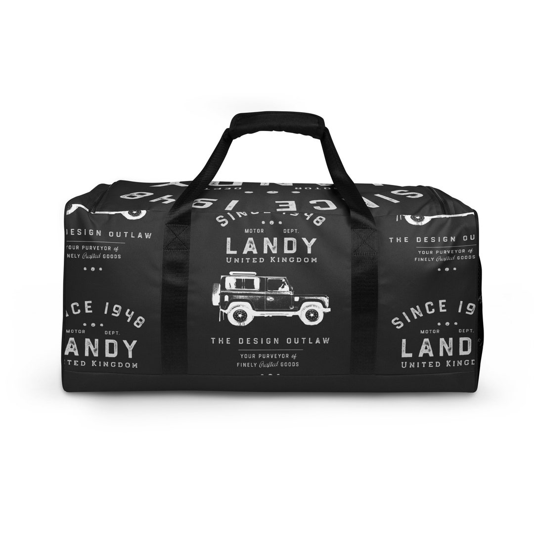 Landy Defender Duffle Bag All Over Vintage Print Classic British 4x4 ...
