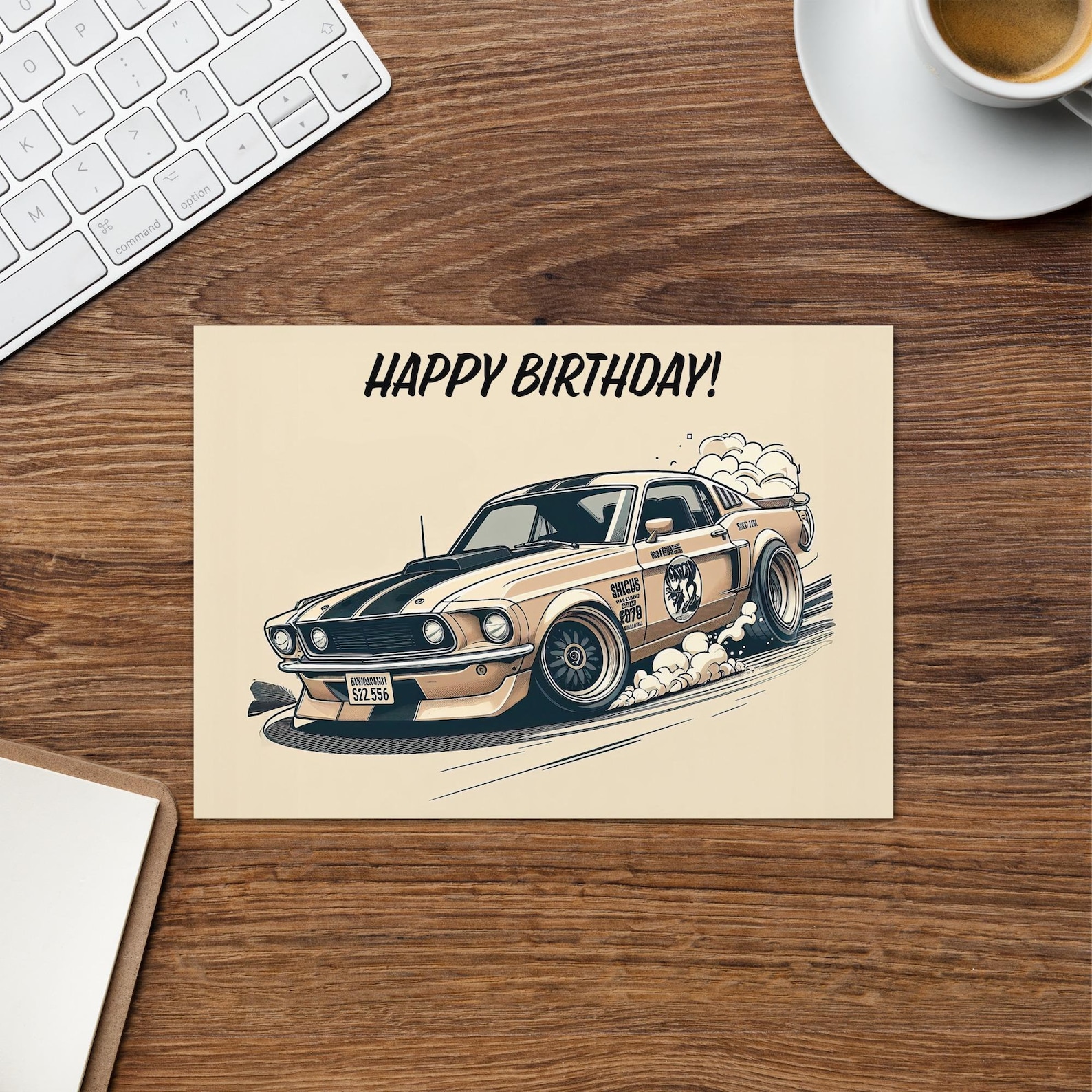 Mustang Birthday Card for Him Her Men Women Classic American Muscle Car ...