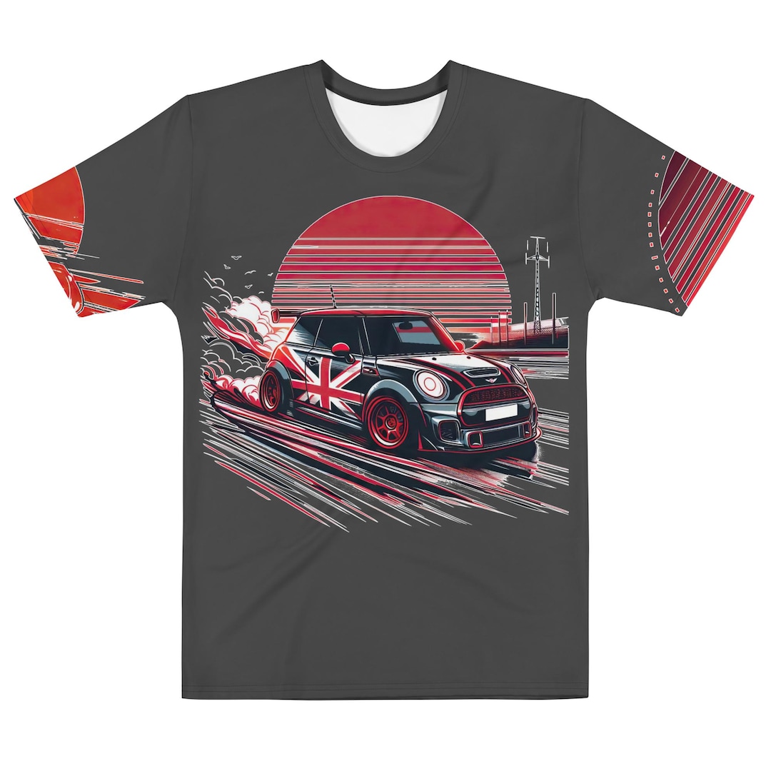 Mini Cooper Men's T-shirt Racing Graphic Art All Over Print Tee ...