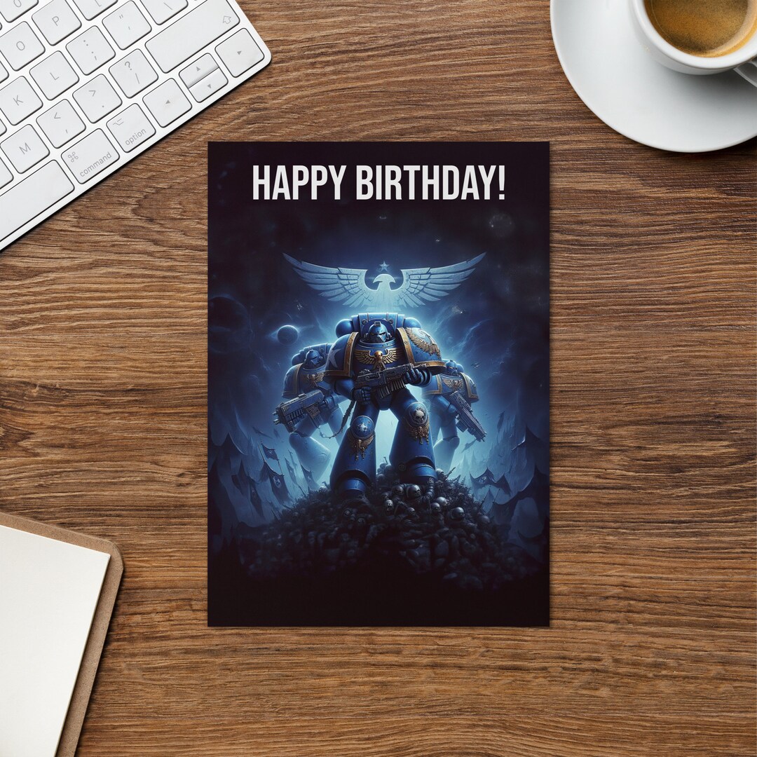 40k Birthday Day Space Marine Card for Him Son Daughter Dad - Etsy