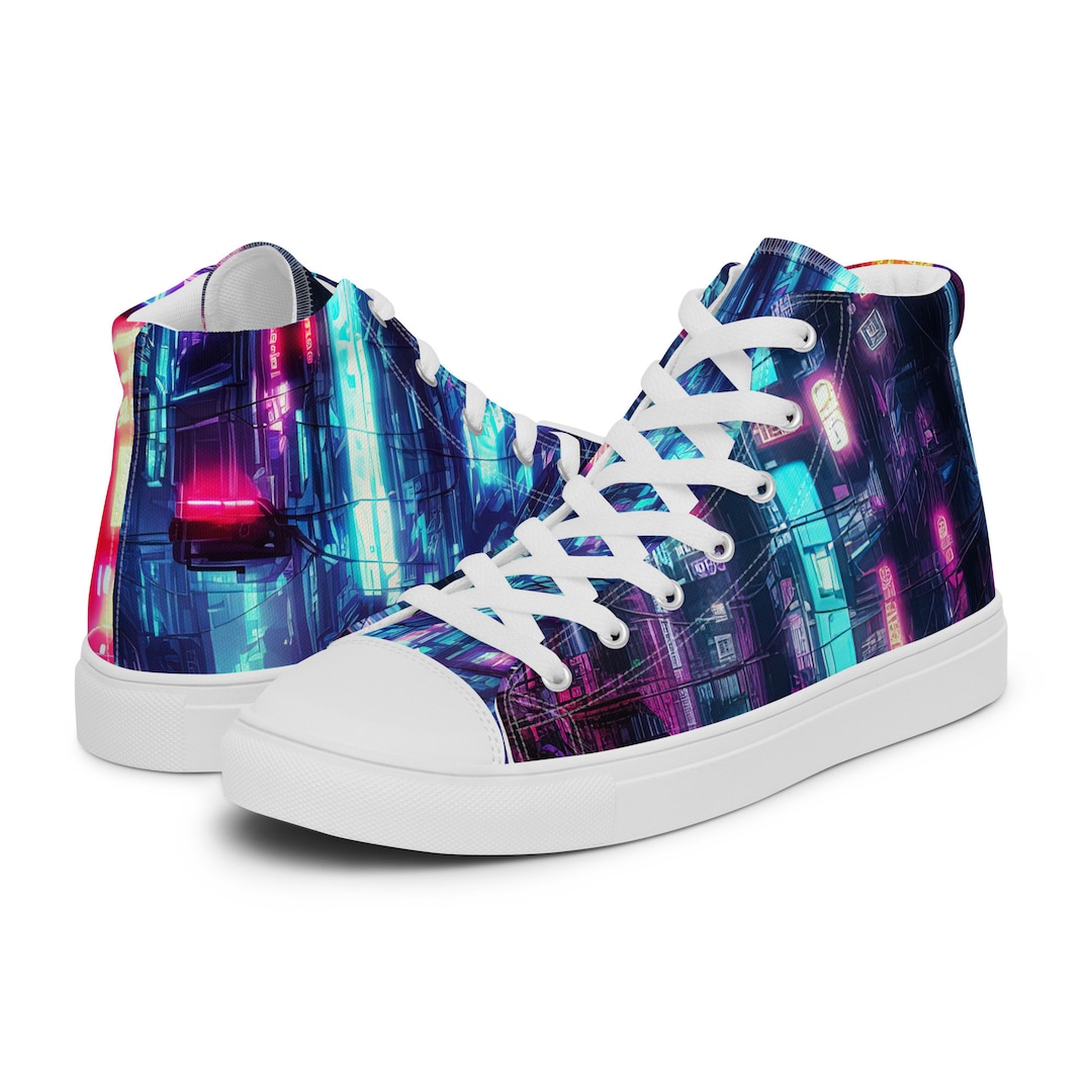 Mens Cyberpunk Trainers Hightop Cyberpunk High Tops Streetwear Clothing ...