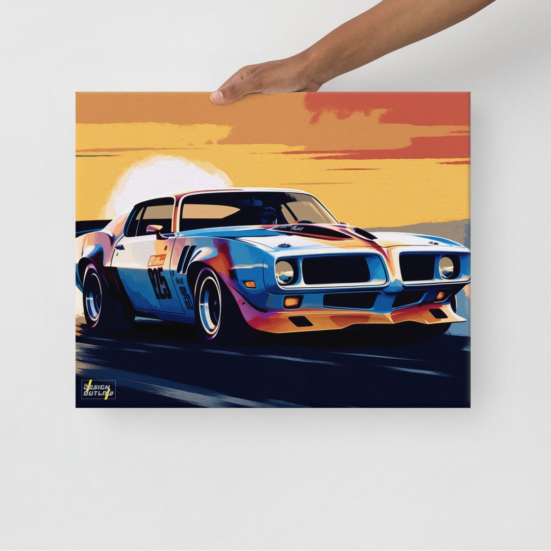 Trans Am Thin Canvas Iconic Race Car Wall Art Print Classic Car Home ...