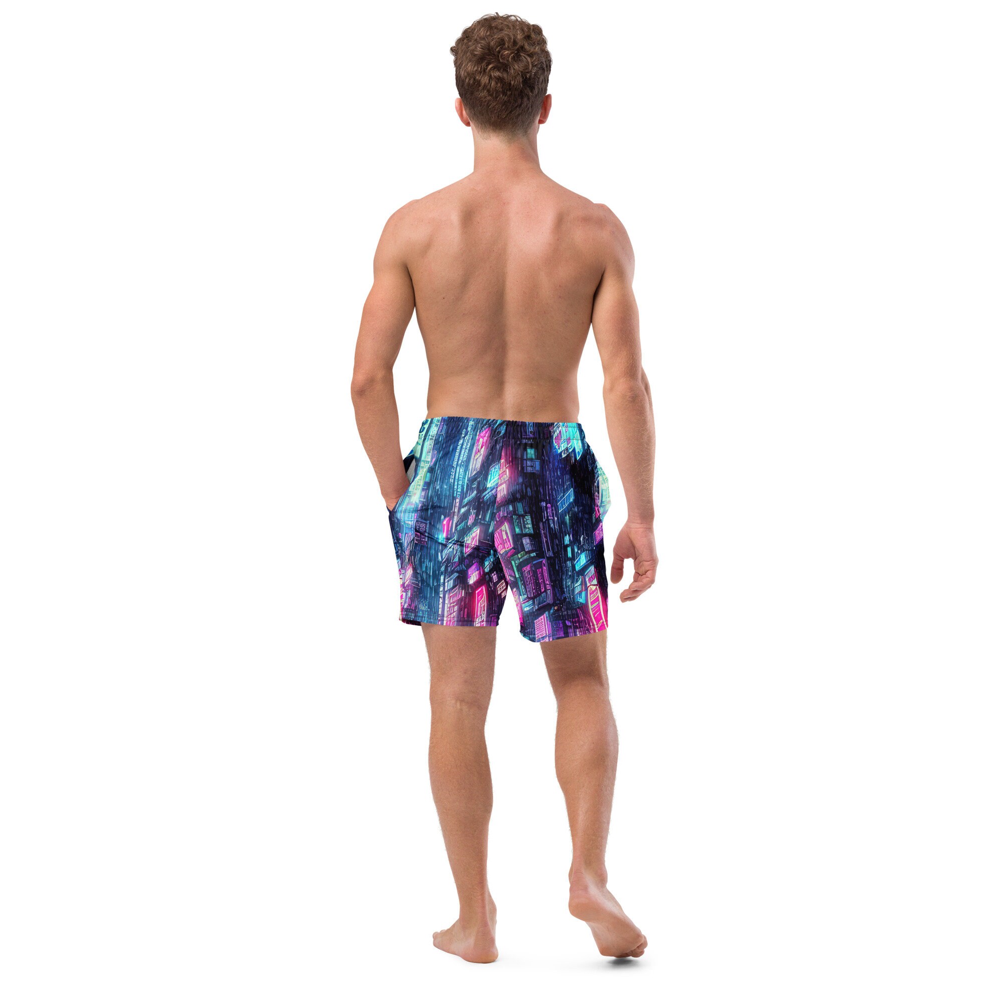 Cyberpunk Shorts Cyberpunk Apparel Vaporwave Shorts Mens Swim Shorts - Etsy