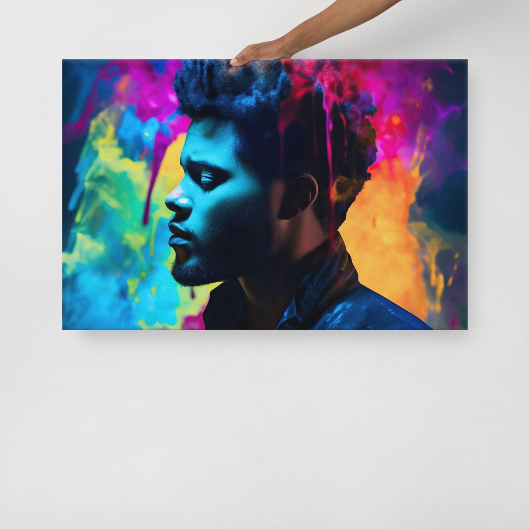 The Weeknd Thin Canvas Poster Iconic Print Artwork Wall Art - Etsy