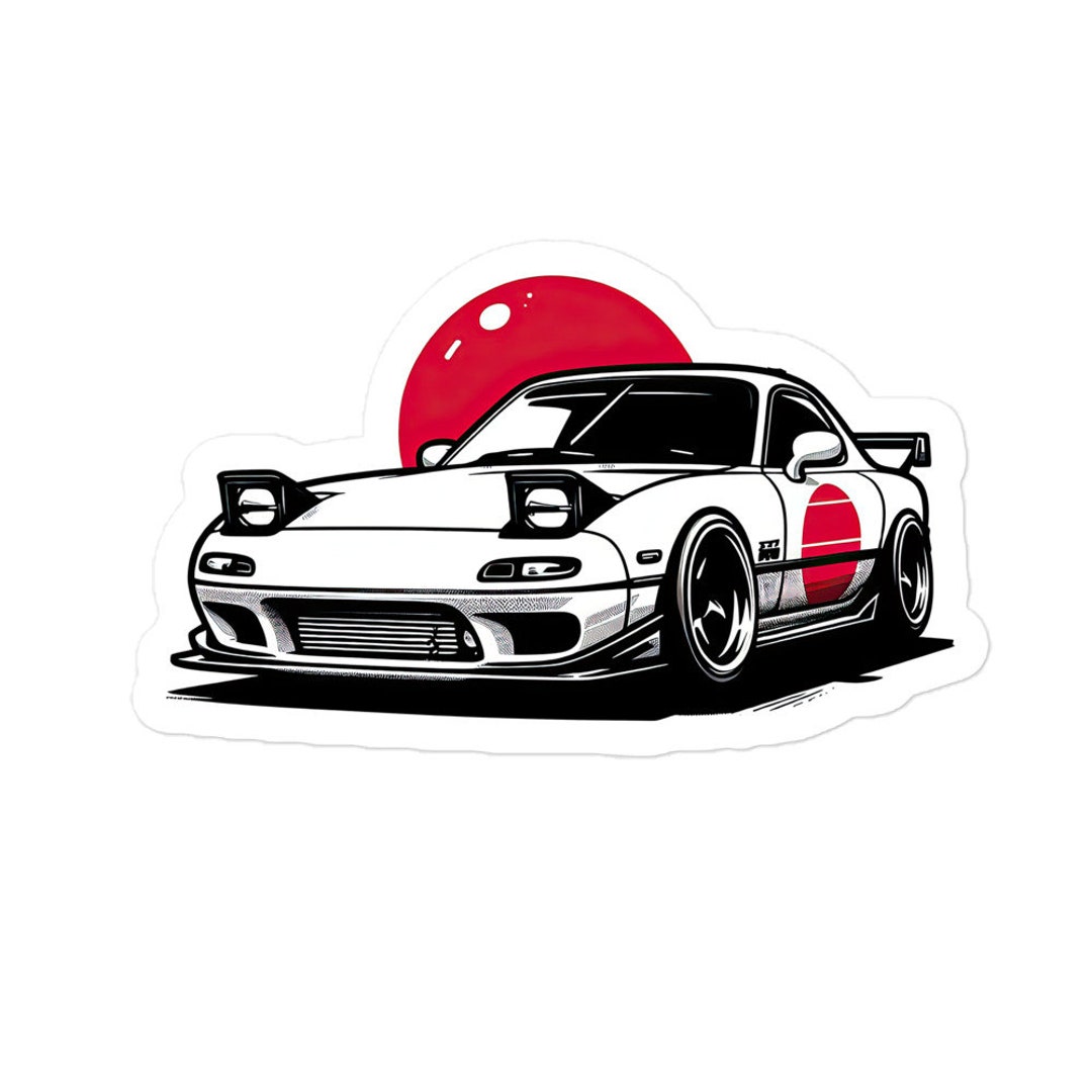 RX7 Bubble-free Sticker RX7 FD3S Stickers for Car Window Computer JDM ...