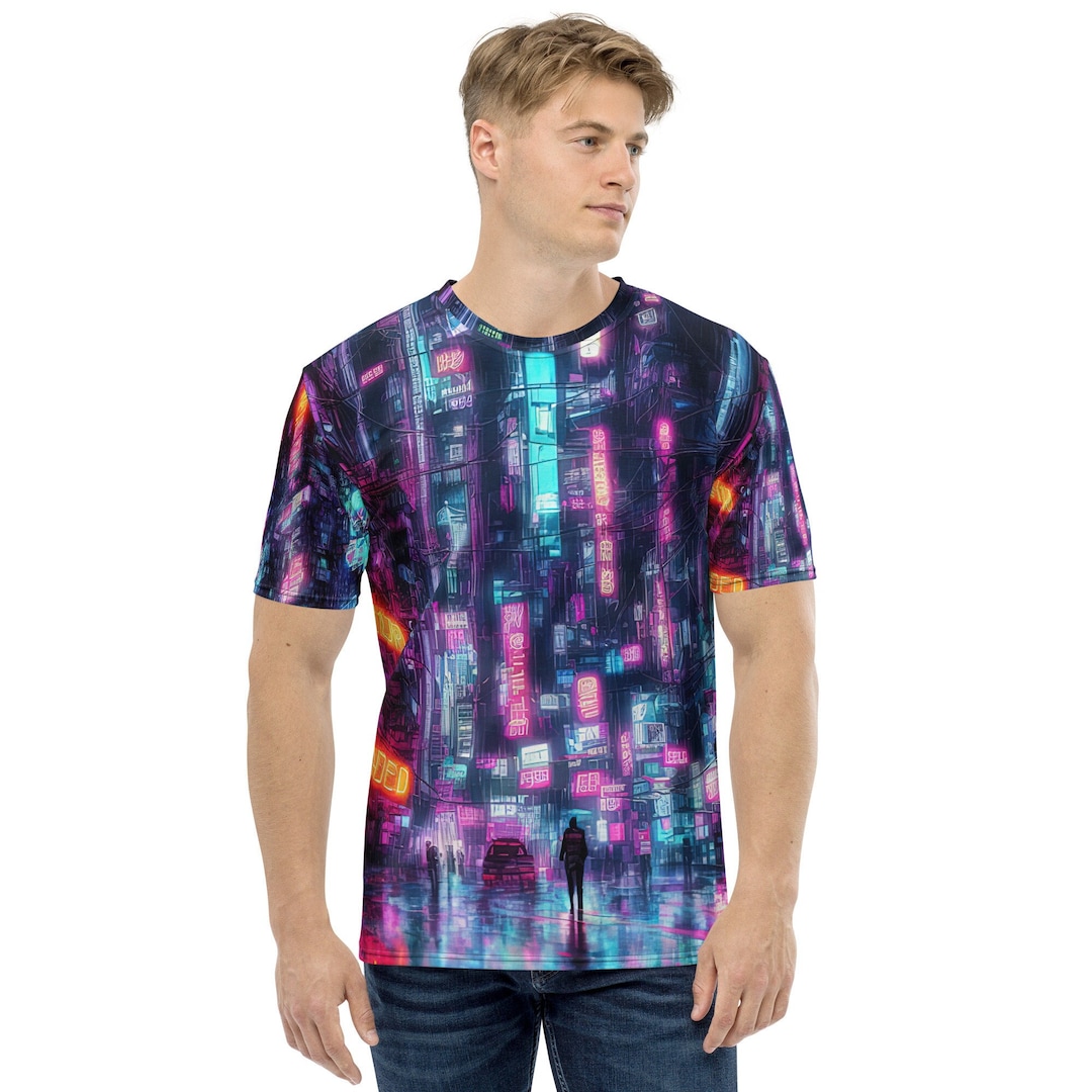 Cyberpunk T-shirt Mens Cyberpunk Fashion Hacker T-shirt Bladerunner ...