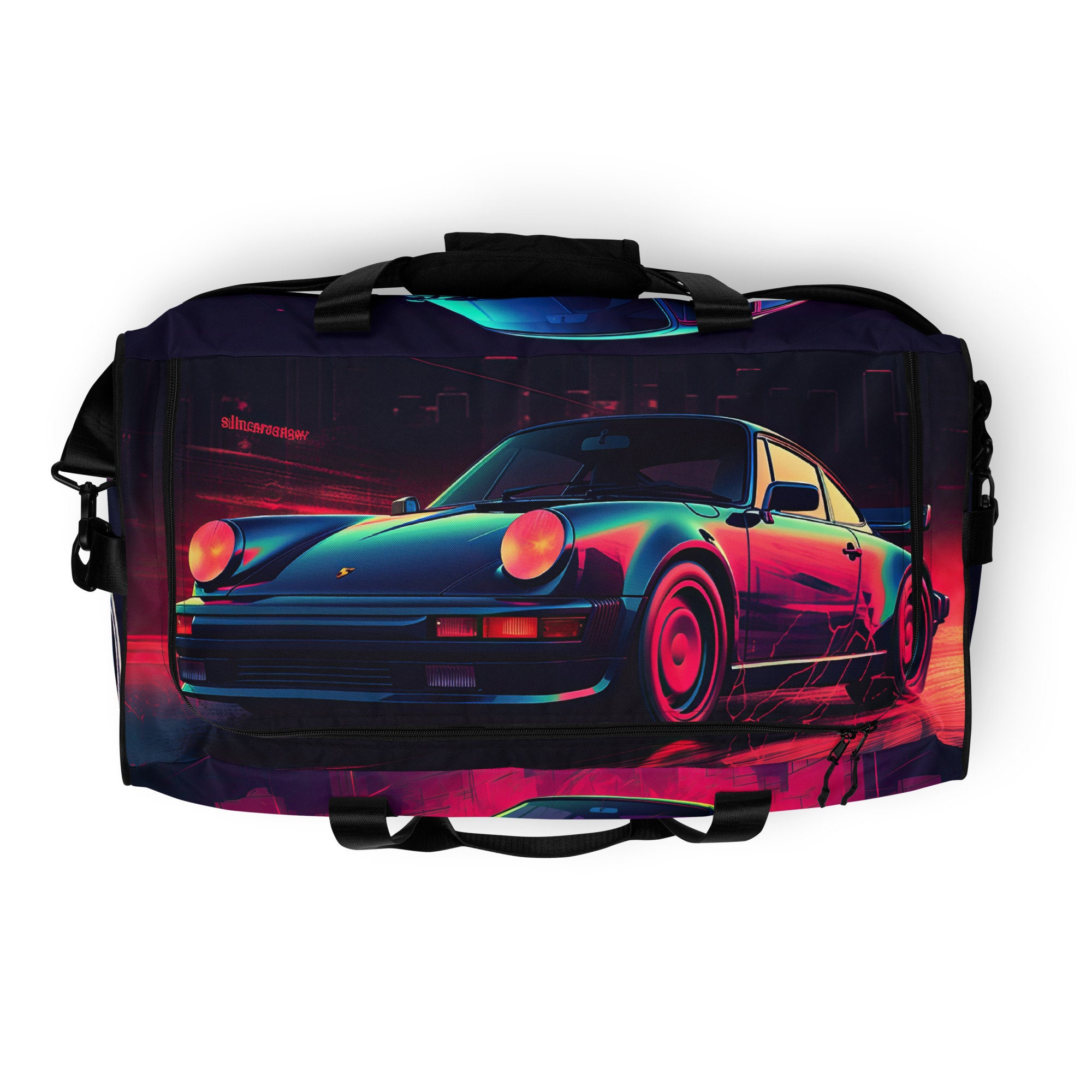 Nine Eleven Duffle Bag Synthwave GT3 Vintage Car Bag Sports Bag Duffel ...