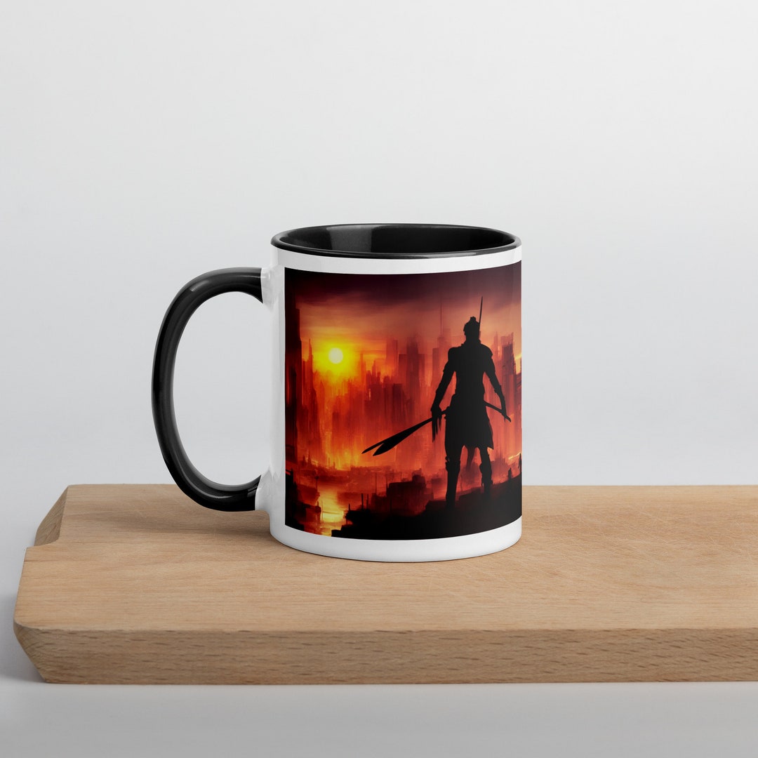 Fantasy Coffee Mug Samurai Warrior Dark Fantasy Mug Warrior - Etsy