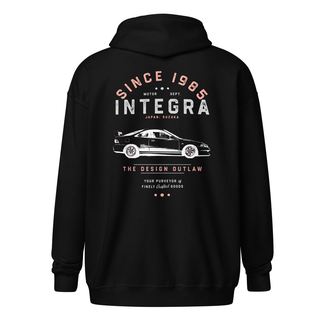 Integra Lightweight Zip Hoodie Acura Type R DC1 DC2 DC4 JDM Japanese ...