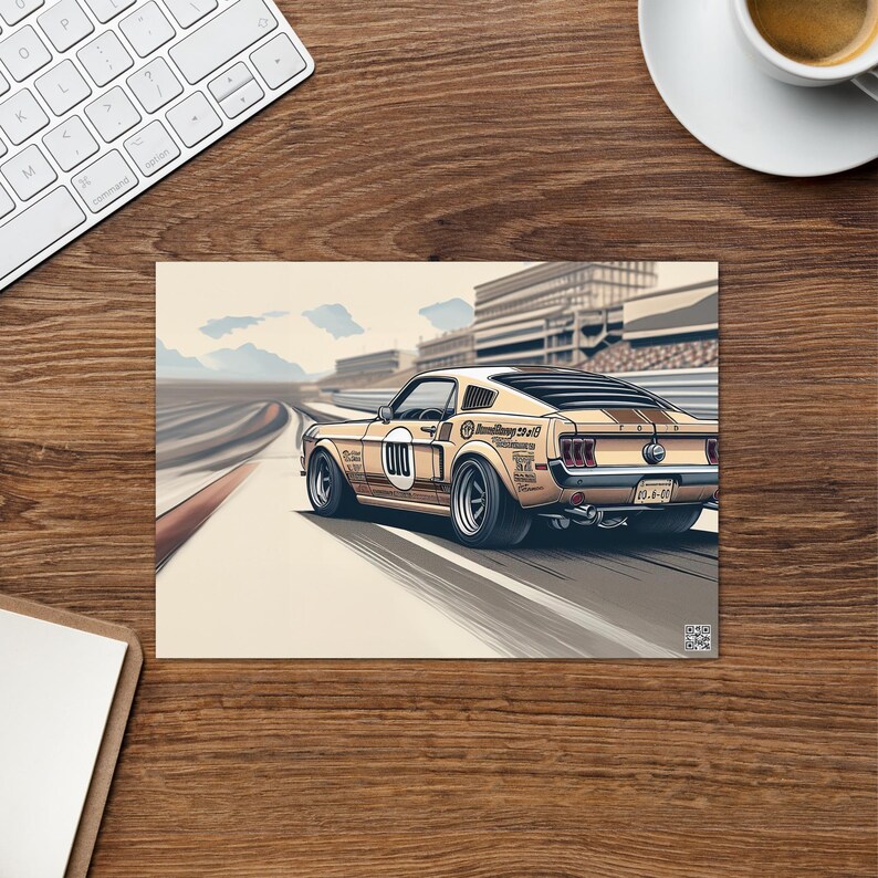 Mustang Birthday Card for Him Her Men Women Classic American Muscle Car ...