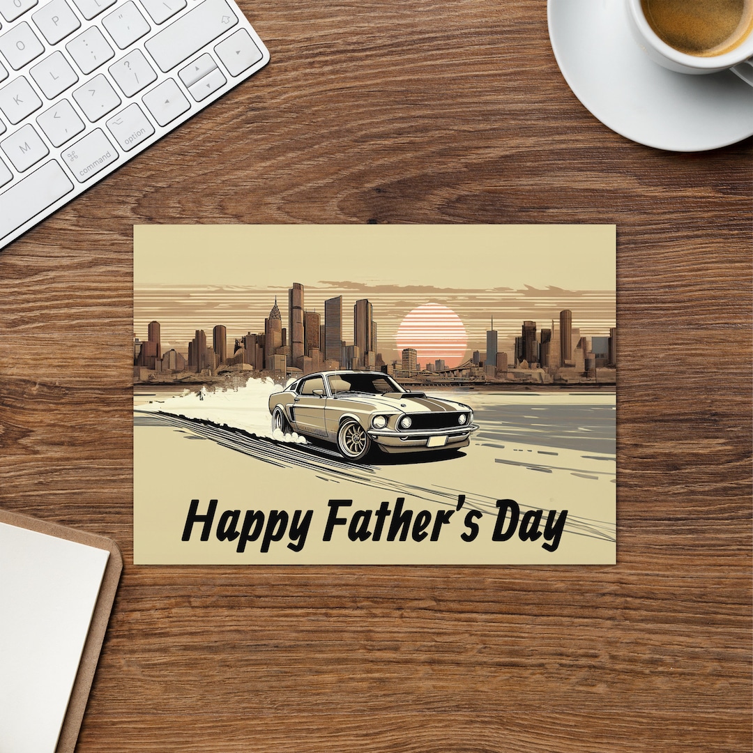 Father's Day Mustang Card - Etsy