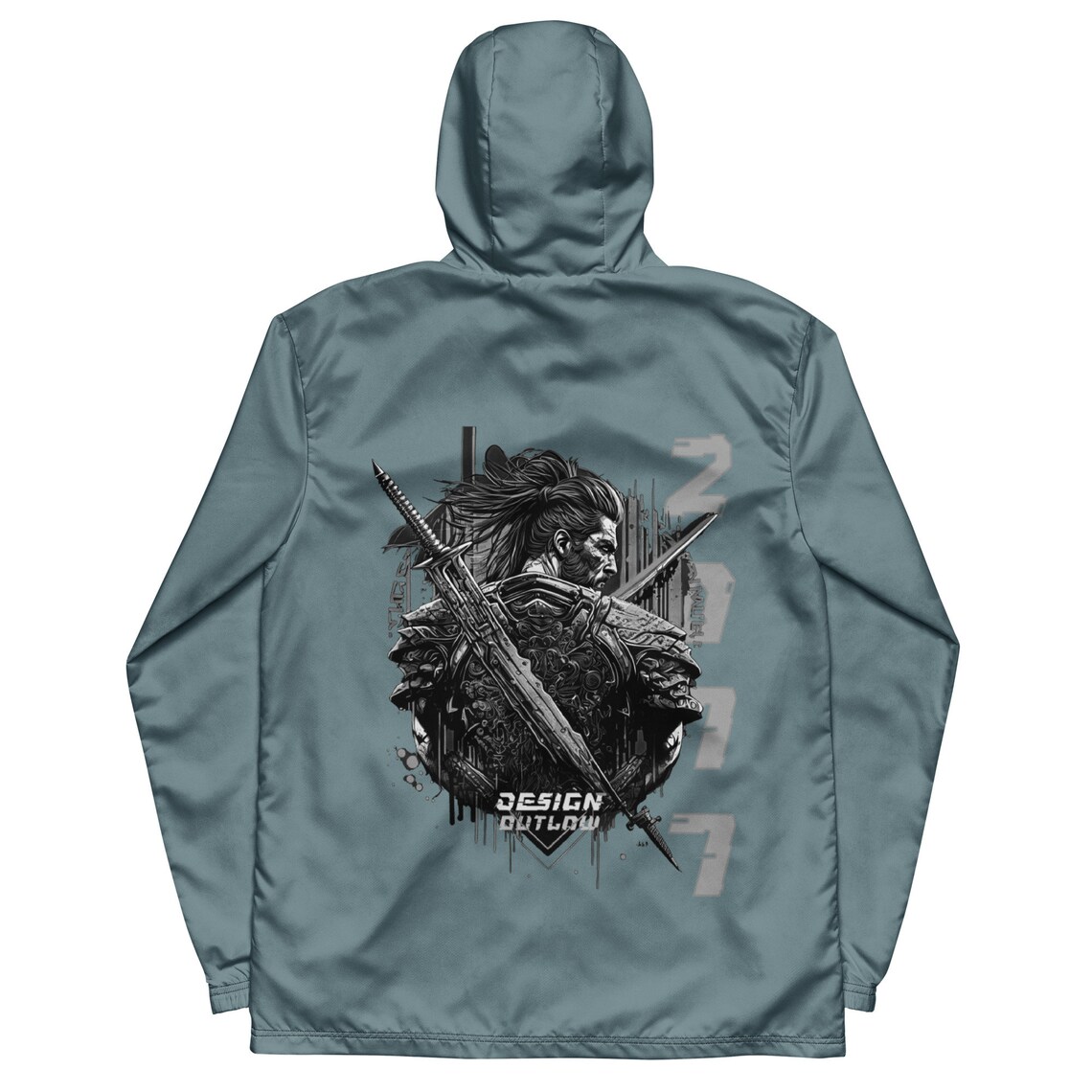 Samurai Cyberpunk Windbreaker Jacket Streetwear Techwear Lightweight ...